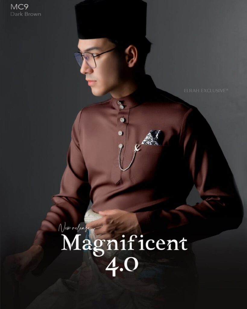 Baju Melayu Magnificent 4.0 (Dark Brown) – ELRAH EXCLUSIVE