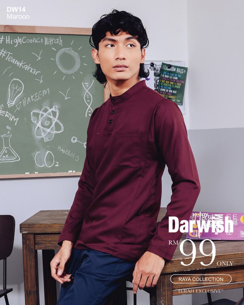 Kurta Darwish (Maroon) – ELRAH EXCLUSIVE